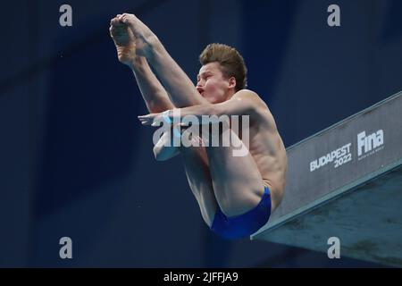Budapest, Hungary. 2nd July, 2022. Ukraine's Oleksii Sereda competes ...