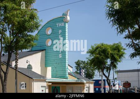 Perris, California, USA - June 6, 2022: Afternoon light shines on the ...