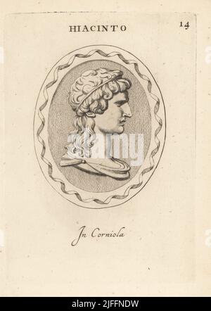 Hyacinth, divine hero and lover of Apollo from Greek mythology ...