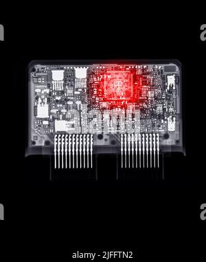 X-ray image of engine control unit or ECU in Motorcycle is a type of ...