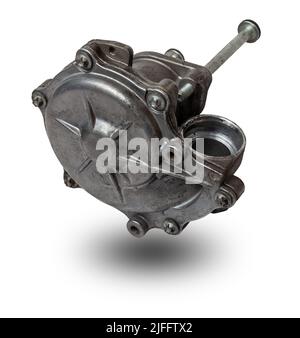 Vane pump or hydraulic power steering pump on a white background engine ...