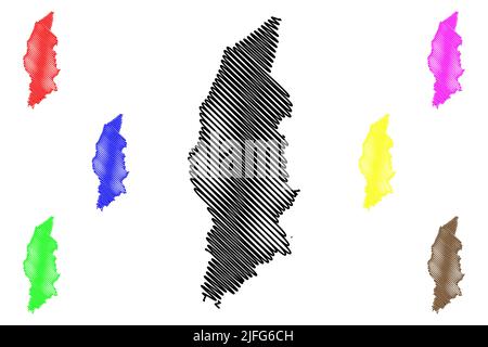 Laut island (Republic of Indonesia, South East Asia) map vector ...