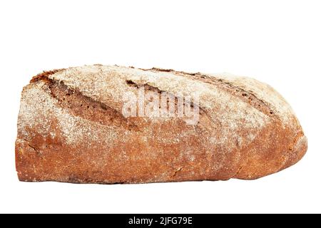 Freshly half baked bread isolated on white background. File contains ...