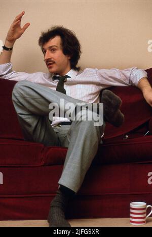 Radio 1 and 2 DJ Steve Wright in the BBC Radio 1 studio in 1990 Stock ...