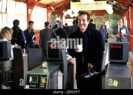 Radio 1 and 2 DJ Steve Wright in the BBC Radio 1 studio in 1990 Stock ...
