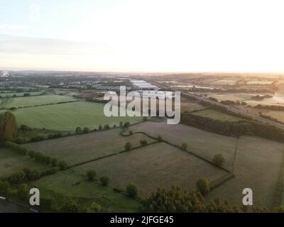 M40 motorway. Aerial photo. Cherwell valley. Oxfordshire. England. UK ...