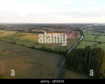 New Housing estate. Aerial photo. Cherwell valley. Oxfordshire. England ...