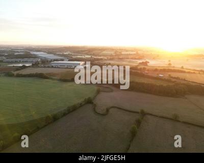 M40 motorway warehouse Aerial photo. Cherwell valley. Oxfordshire ...