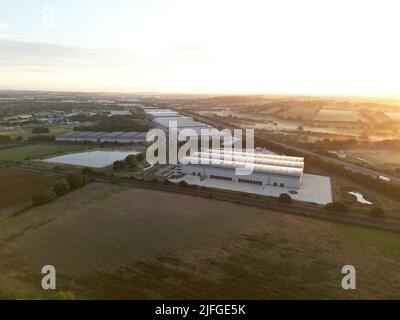 M40 motorway warehouse Aerial photo. Cherwell valley. Oxfordshire ...