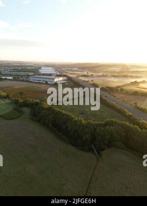 M40 motorway. Aerial photo. Cherwell valley. Oxfordshire. England. UK ...