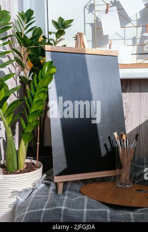 Wooden frame for paintings without background. Template for images ...