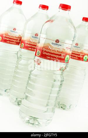 Hamburg, Germany - July 1, 2022: Quellbrunn Naturell Brandenburger ...