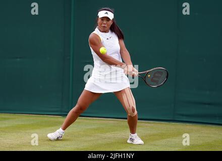 Mingge Xu in action in the Girls Singles during day seven of the 2022 ...