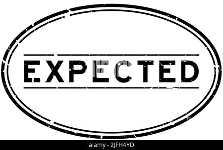 Grunge black expected word rubber seal stamp on white background Stock ...