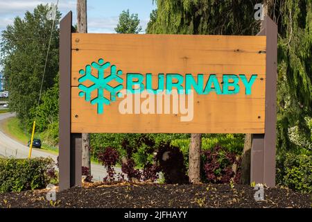 Welcome to Burnaby sign, Burnaby, British Columbia, Canada Stock Photo ...