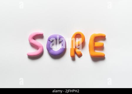 Sore formed of colored plasticine Stock Photo - Alamy