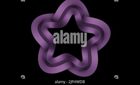 Rotating 3d star with illusion effect. Design. 3D star shape with ...