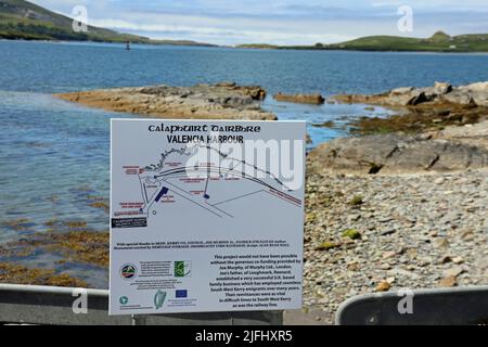 Map of Valentia Harbour in County Kerry Stock Photo - Alamy