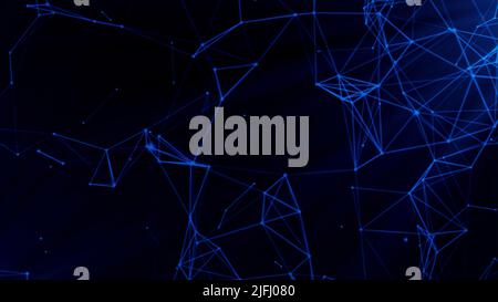 Beautiful animation with moving chains in space. Motion. Flying chains ...