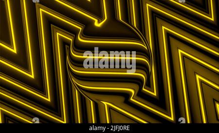 Round shaped object with the same zig zag pattern as on the background ...