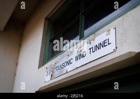 Building R133 Wind Tunnel Sign Stock Photo - Alamy
