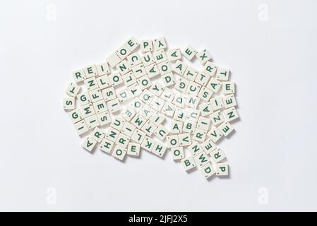 Scrabble tiles collection on white background Stock Photo - Alamy