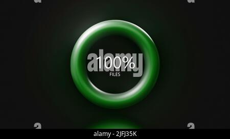 Round shaped loading bar animation over black background. Motion ...