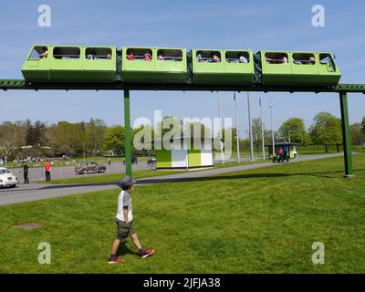 The monorail at the National Motor Museum at Beaulieu in Beaulieu ...