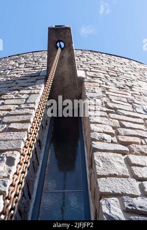 A stormwater chain drain on the 1971 St Patrick's Church in Asquith ...
