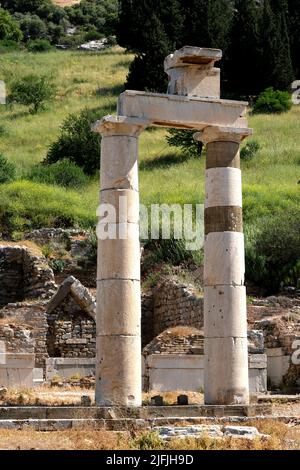 Rhodian Peristyle and the Paytaneum in Ephesus in Turkey Stock Photo ...