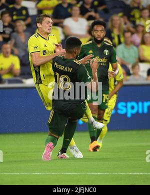 Portland Timbers defender Zac McGraw (18) plays during an MLS soccer ...