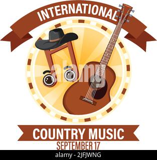 International Country Music Day Banner illustration Stock Vector Image ...