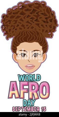 World Afro Day September 15 Banner Design illustration Stock Vector ...