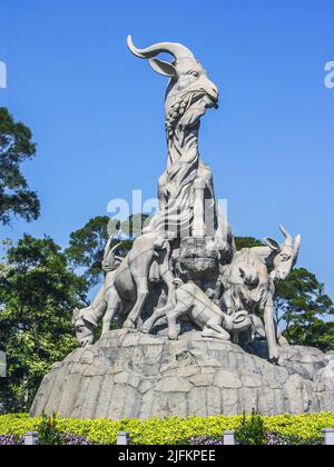 Five Goat Statue Yue Xiu Park Guangzhou Guangdong Province China ...