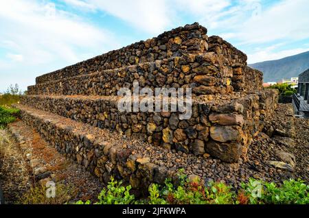 Ancient Guanche Guimar Pyramids in Tenerife Island Stock Photo - Alamy