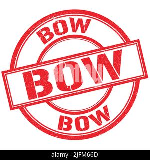 BOW text written on red rectangle stamp sign Stock Photo - Alamy