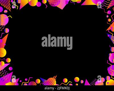 Frame with memphis style design Stock Vector Image & Art - Alamy