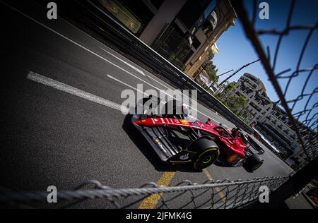 Charles Leclerc (MON) Ferrari in the FIA Press Conference. Bahrain ...