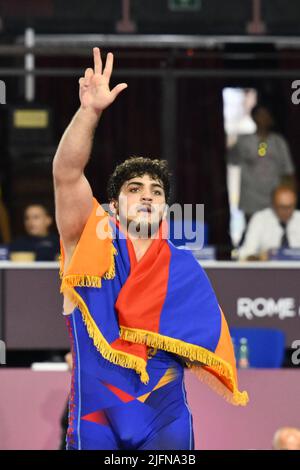 Lyova GEVORGYAN (ARM) vs Merab SULEIMANASHVILI (GEO) during the Final ...