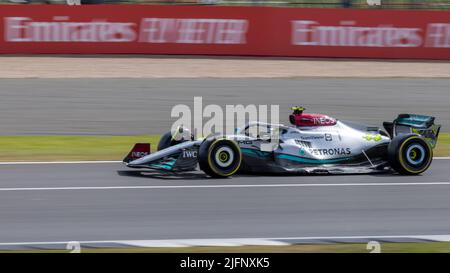The famous Lewis Hamilton, Mercedes, at Silverstone F1 Race 2022 Stock ...