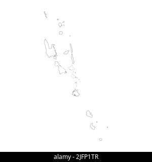Vanuatu map. Blank vector map of the country. Borders of Vanuatu for ...