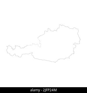 Vienna, Austria high resolution vector map with editable paths. Bright ...