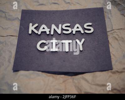 Kansas City in wooden lettering. Perfect graphic for your next article ...