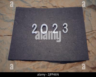 2023 in wooden numbers. This would make a great graduation graphic ...