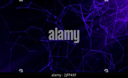 Moving geometric plexuses in computer space. Motion. Molecular or ...