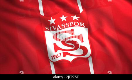 Emblem of Turkish football club. Motion. Animation of football club ...