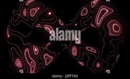 3d infinity sign with energy lines. Design. Twisted endless loop with ...