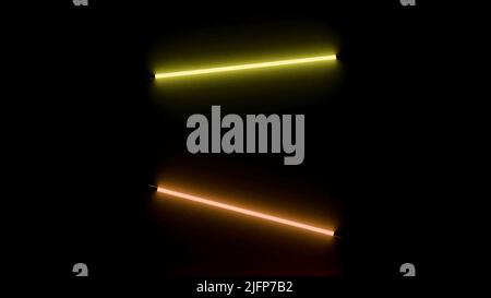 Moving neon lights. Design. Minimalistic animation with neon lights ...