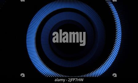 Moving spiral with shadows on black background. Design. Slowly rotating ...