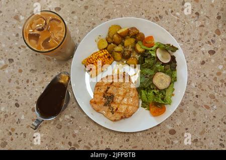 Chicken Steak at Lilikoi Cafe Jakarta Indonesia Stock Photo - Alamy